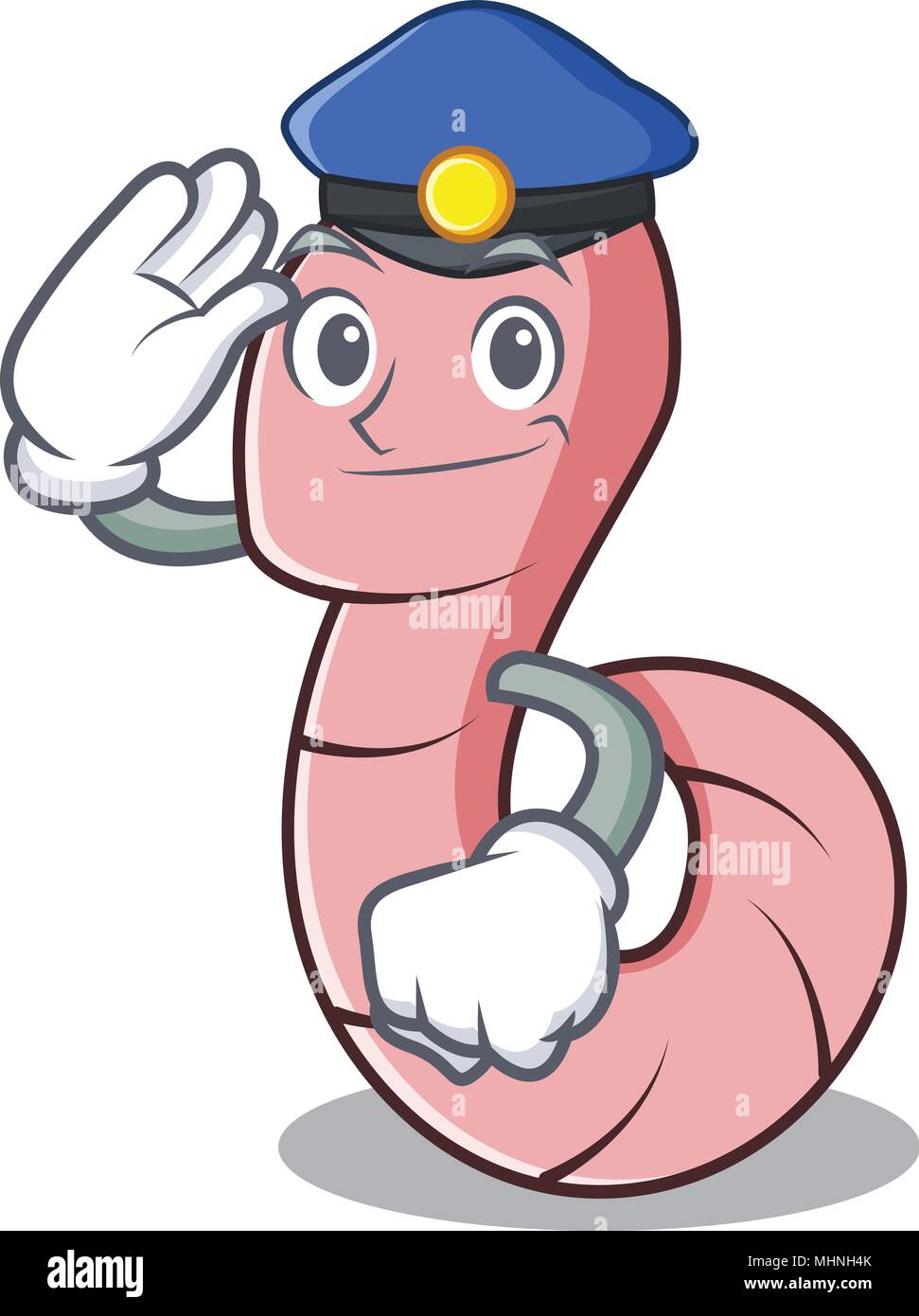 Police worm character cartoon style Stock Vector Image & Art - Alamy