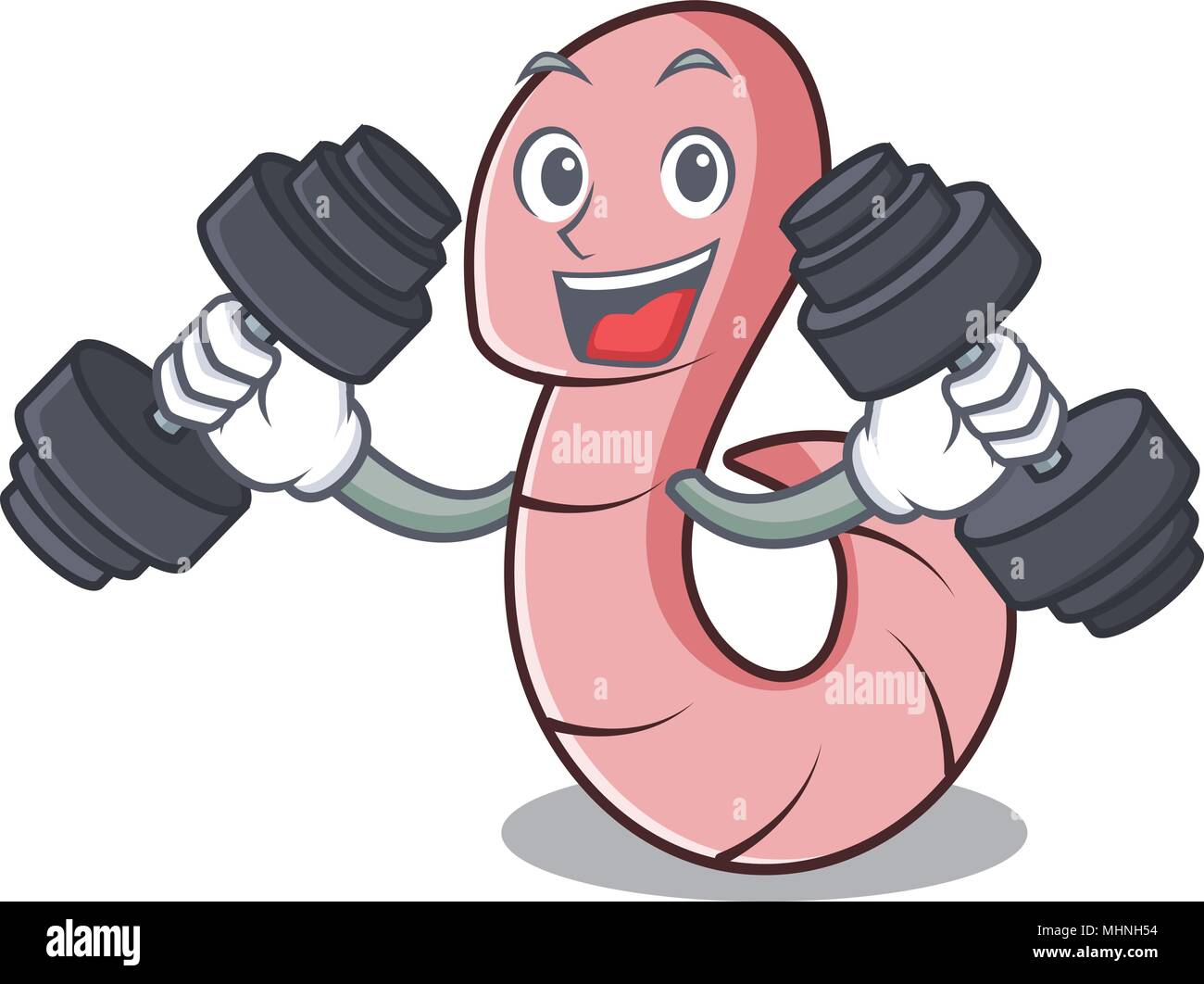 Fitness worm character cartoon style Stock Vector Image & Art - Alamy