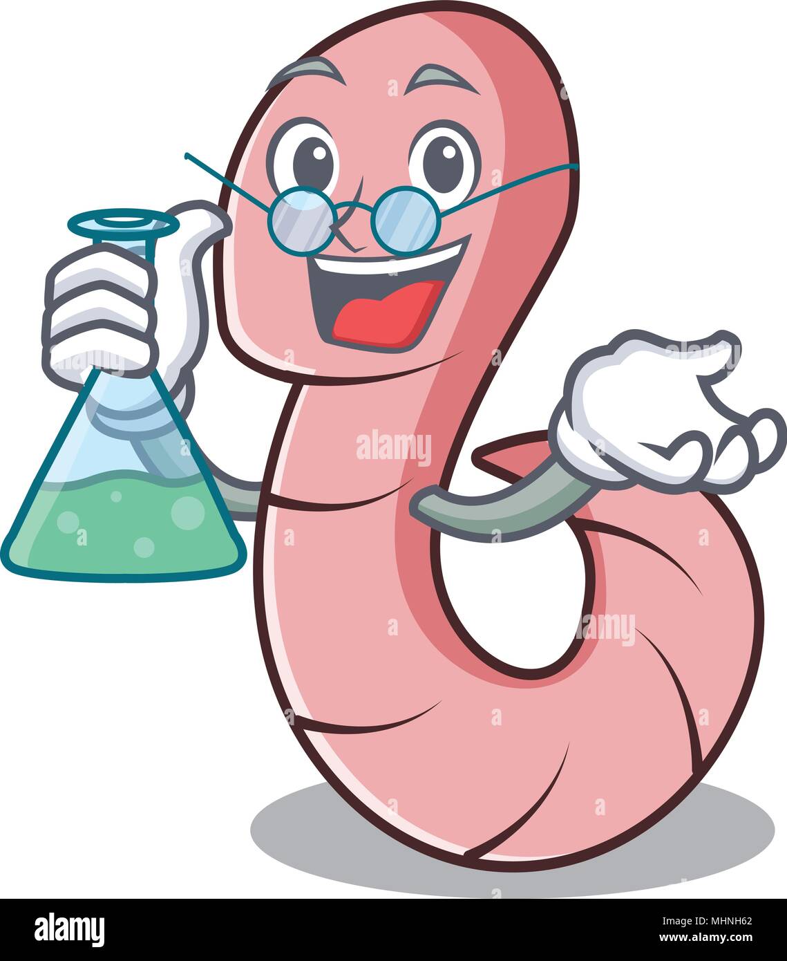 Professor worm character cartoon style Stock Vector Image & Art - Alamy