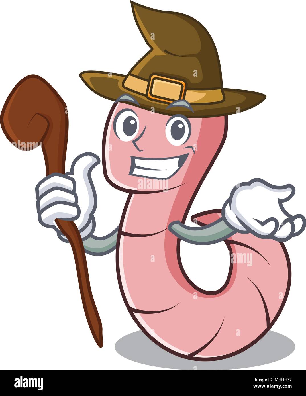 Witch worm mascot cartoon style Stock Vector Image & Art - Alamy