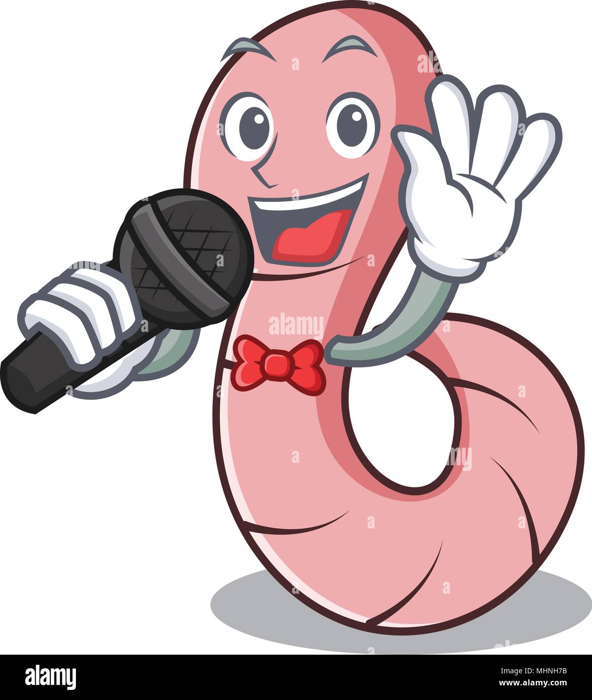 Singing worm mascot cartoon style Stock Vector Image & Art - Alamy
