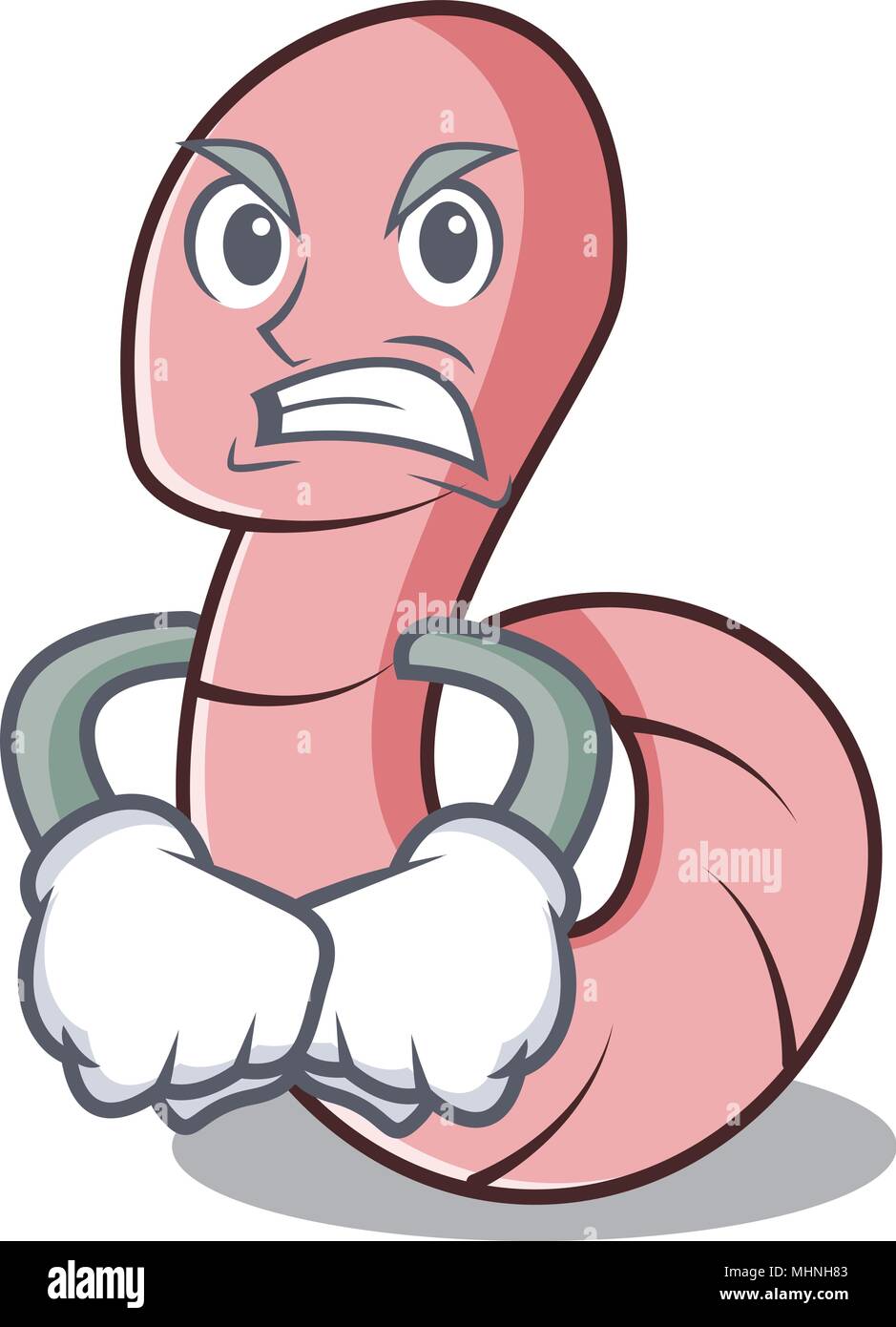 Angry worm mascot cartoon style Stock Vector Image & Art - Alamy