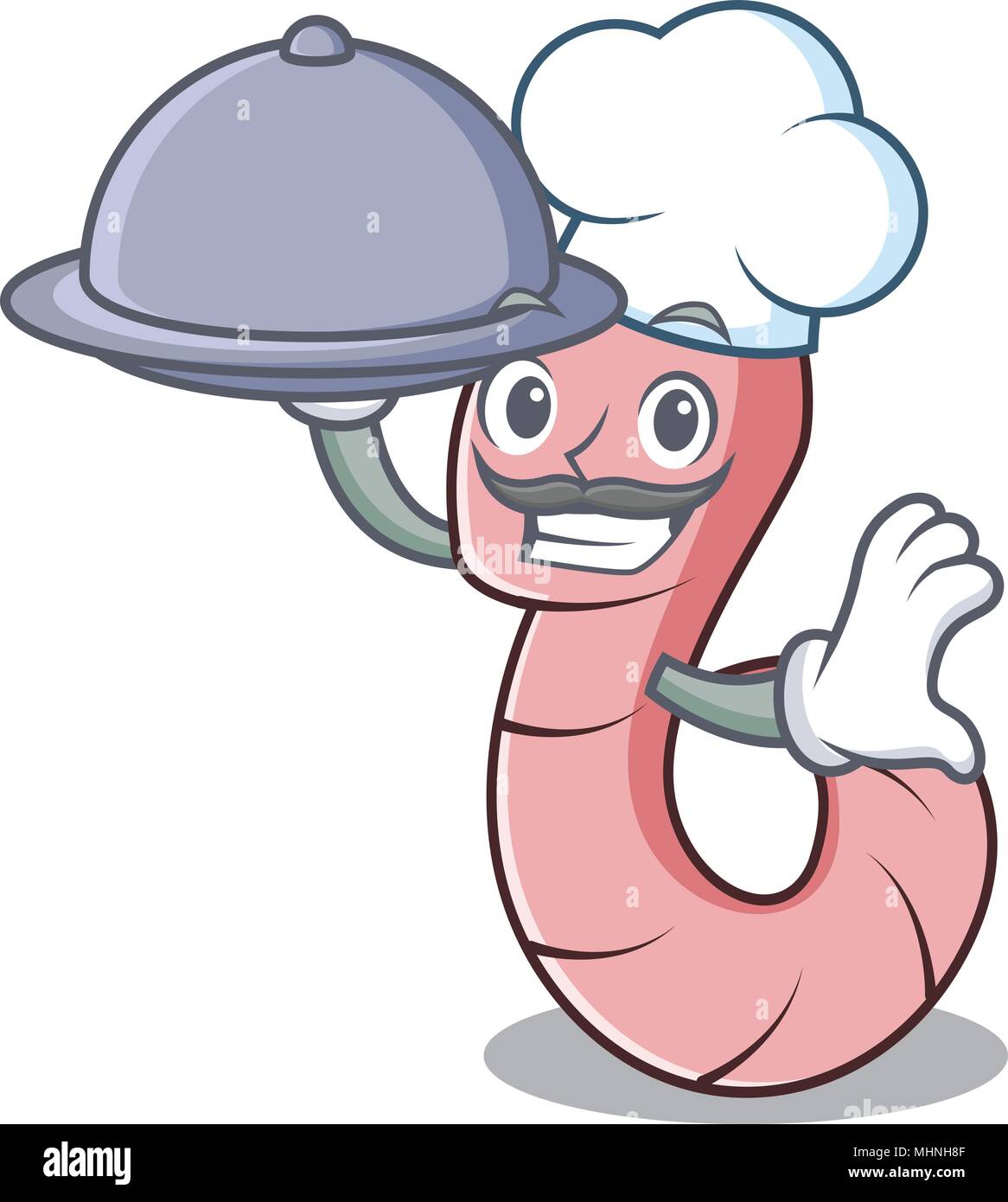 Chef with food worm mascot cartoon style Stock Vector Image & Art - Alamy