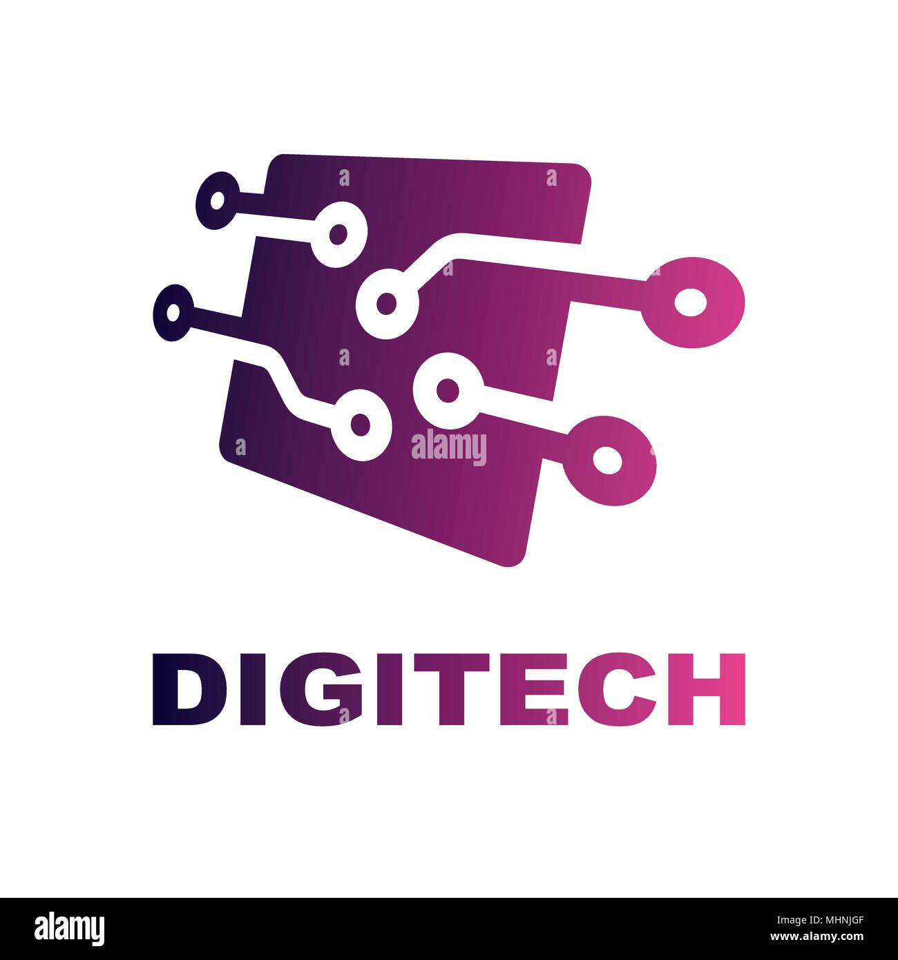 Vector logo design template for business. Digital Technology sign Stock ...