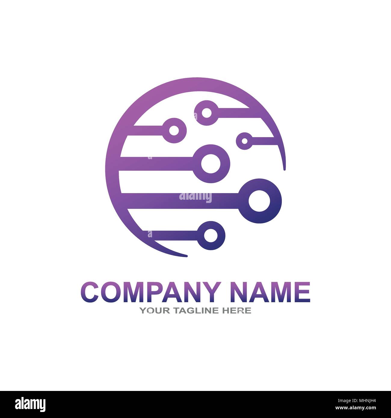 World Tech Logo Design Template. Abstract network connection vector ...