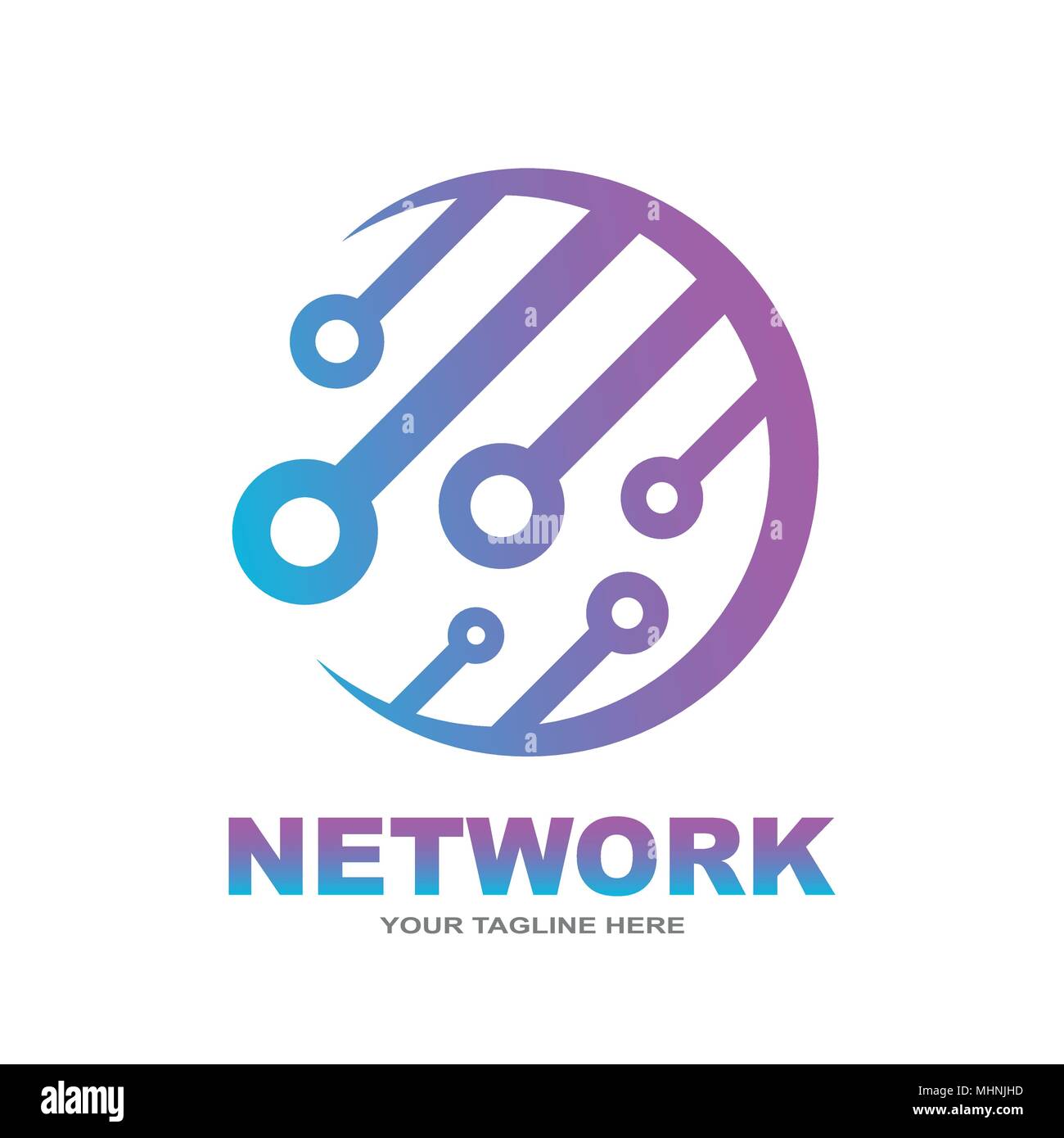 Abstract network connection vector. Global network technology Stock ...