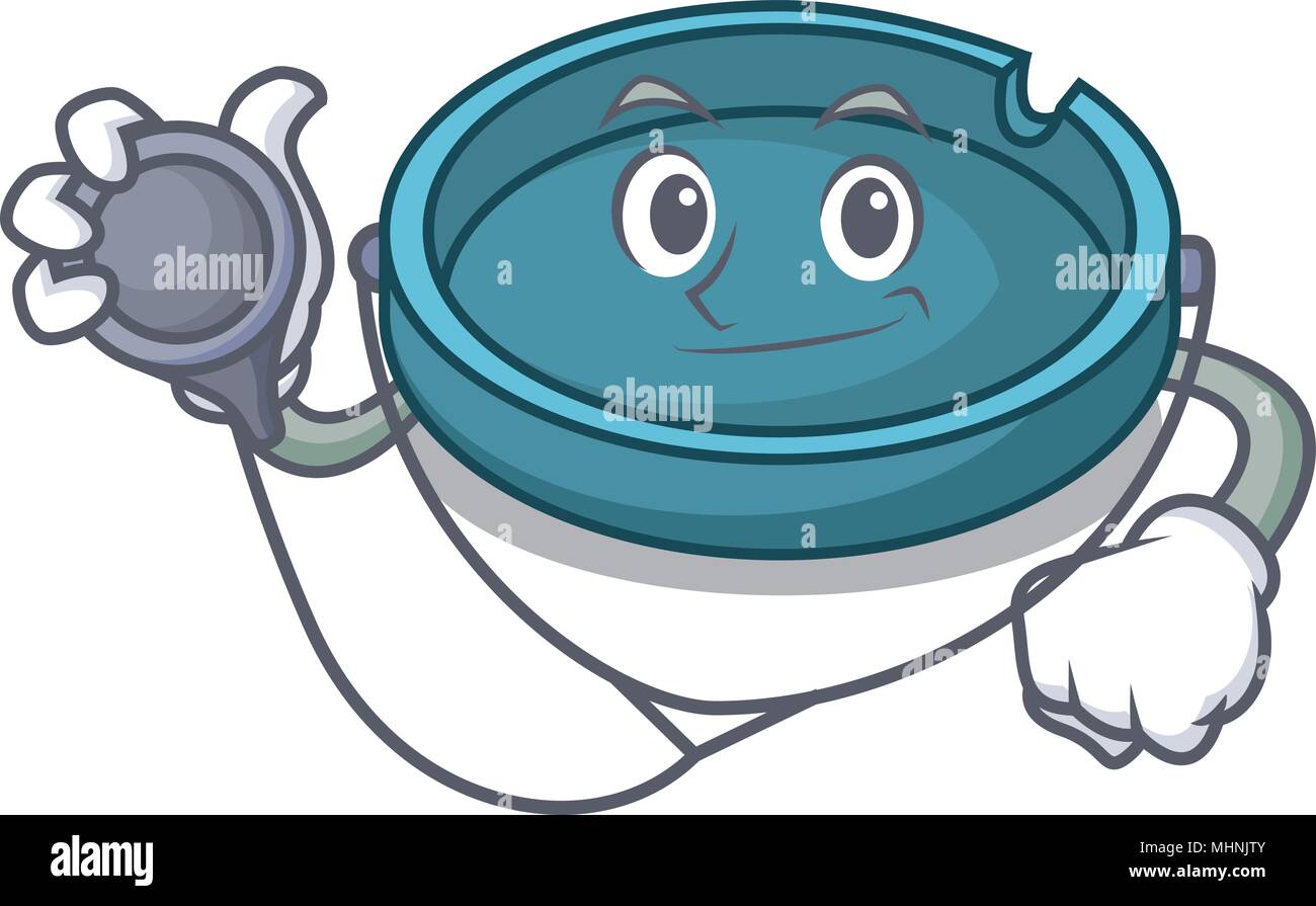 Doctor ashtray character cartoon style vector illustration Stock Vector ...