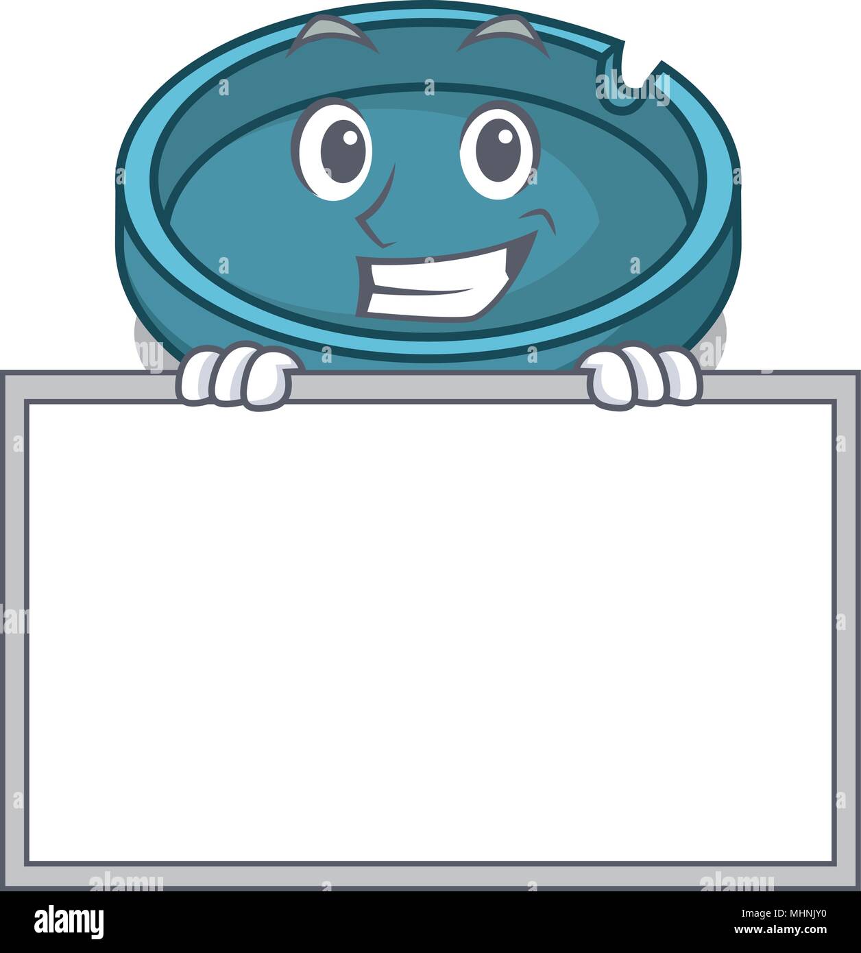 Grinning with board ashtray character cartoon style vector illustration ...