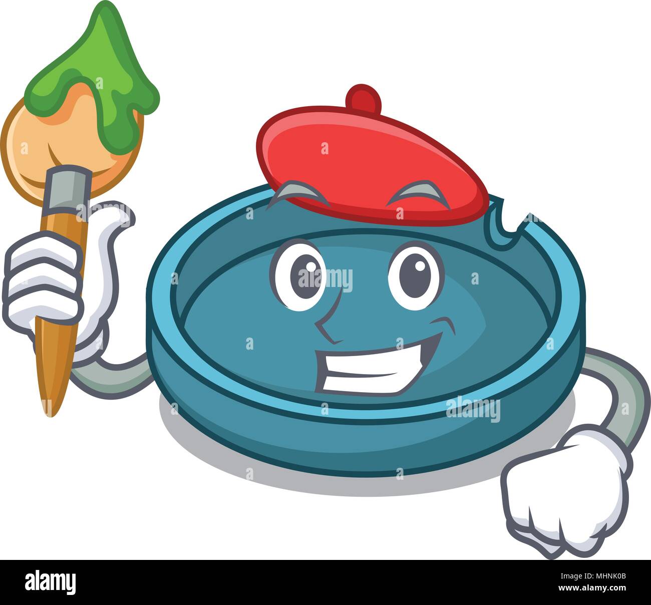 Artist ashtray character cartoon style vector illustration Stock Vector ...