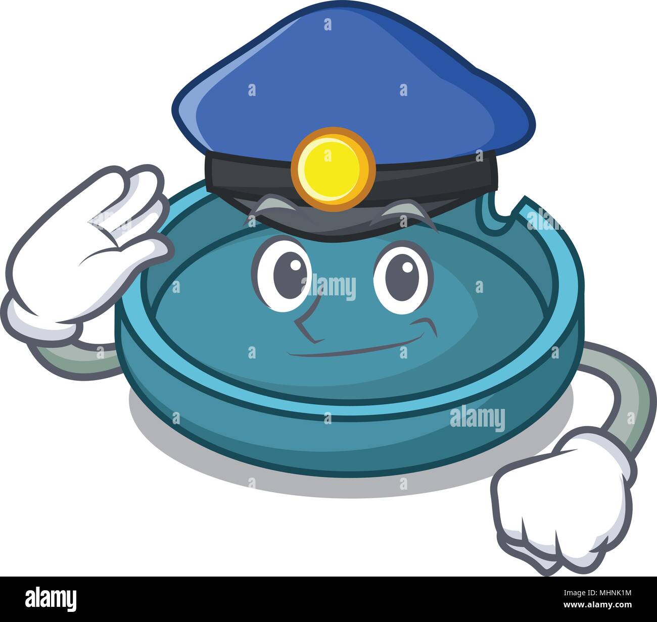 Police ashtray character cartoon style vector illustration Stock Vector ...