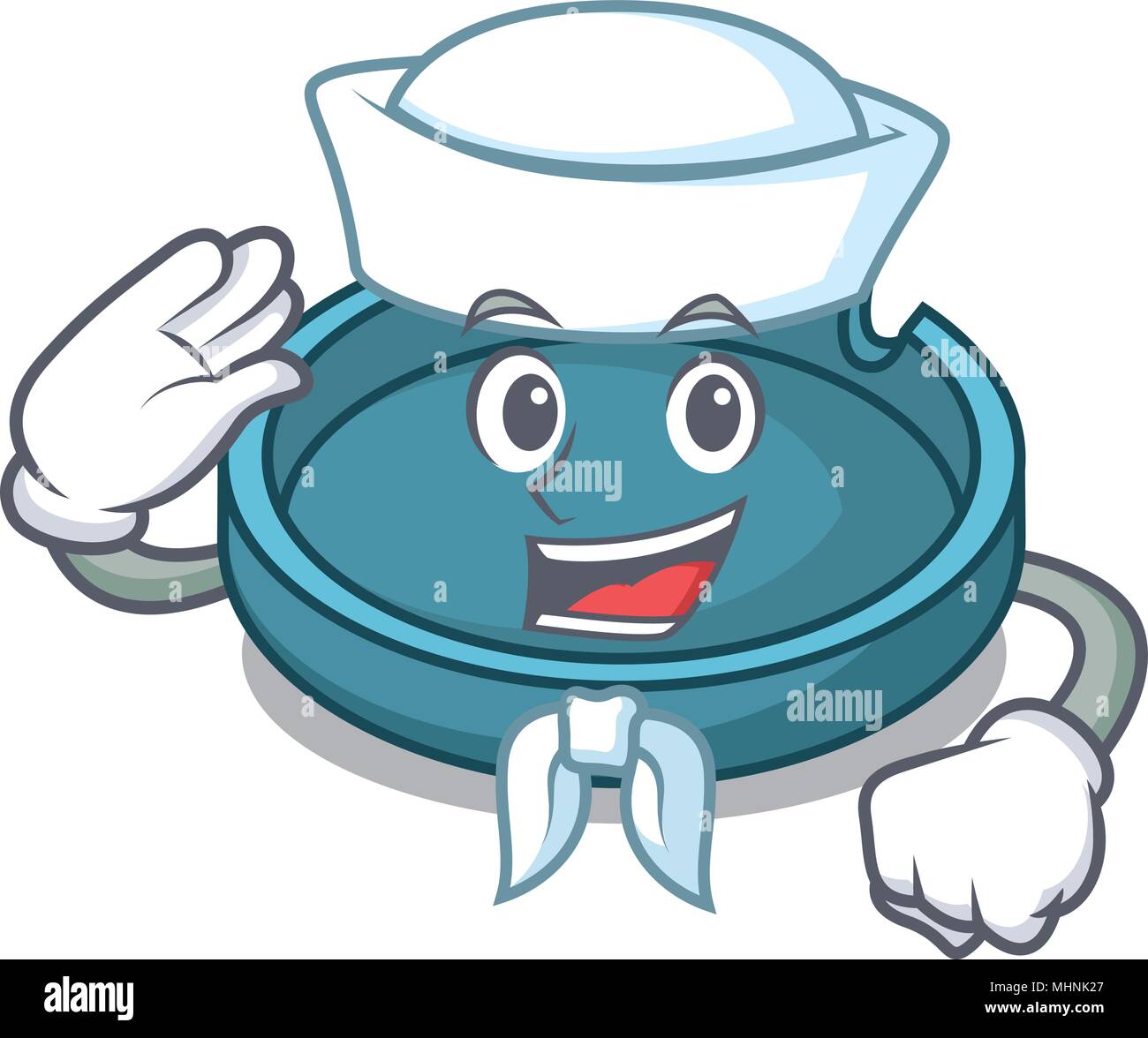 Sailor ashtray character cartoon style vector illustration Stock Vector ...
