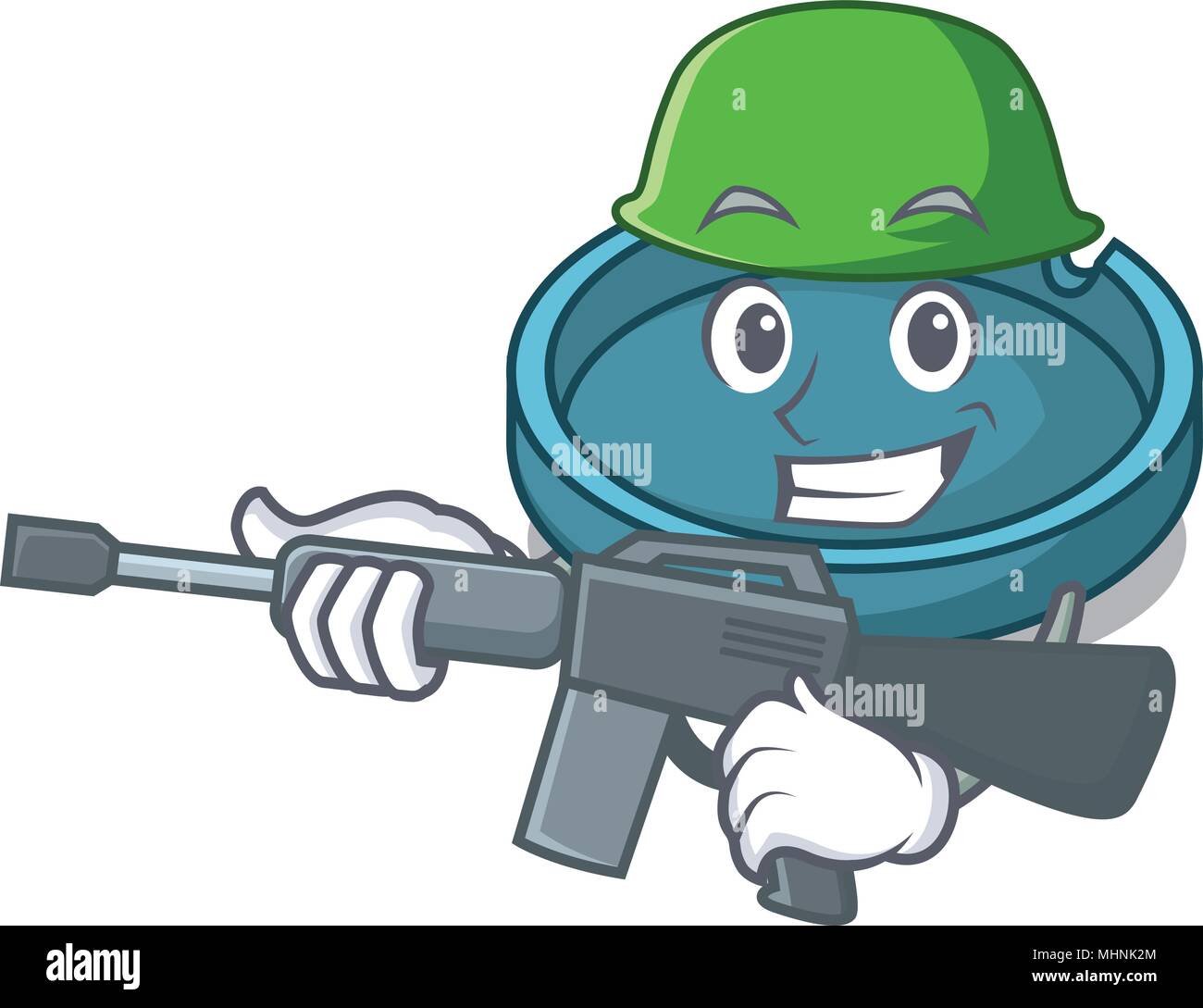 Army ashtray character cartoon style vector illustration Stock Vector ...