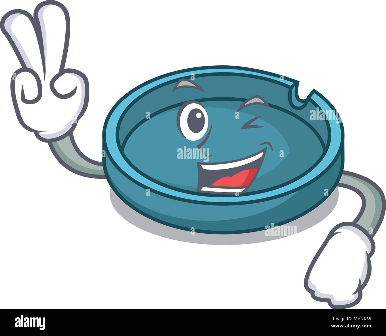 Two finger ashtray character cartoon style vector illustration Stock ...