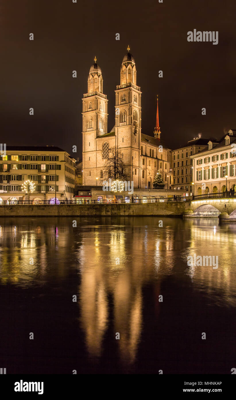 Switzerland zurich grossmunster church hi-res stock photography and ...