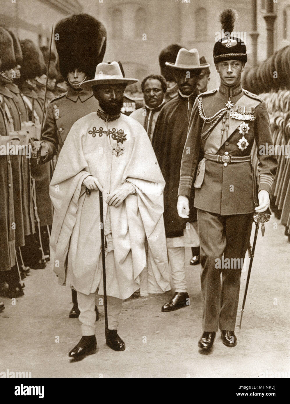 Duke of York - Visit - Ras Tafari, Prince Regent of Ethiopia Stock ...