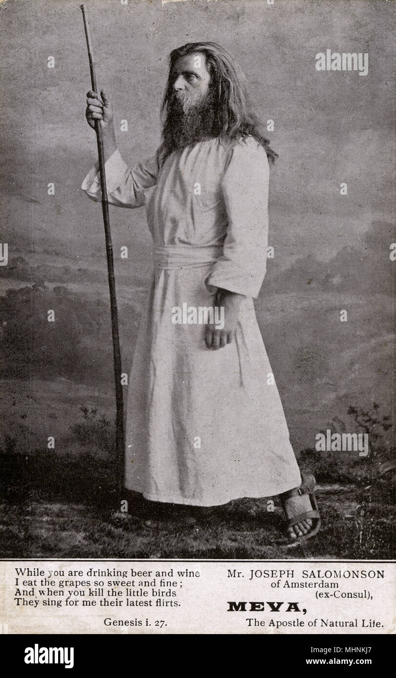 Joseph Salomonson of Amsterdam 'The Apostle of Natural Life' Stock ...