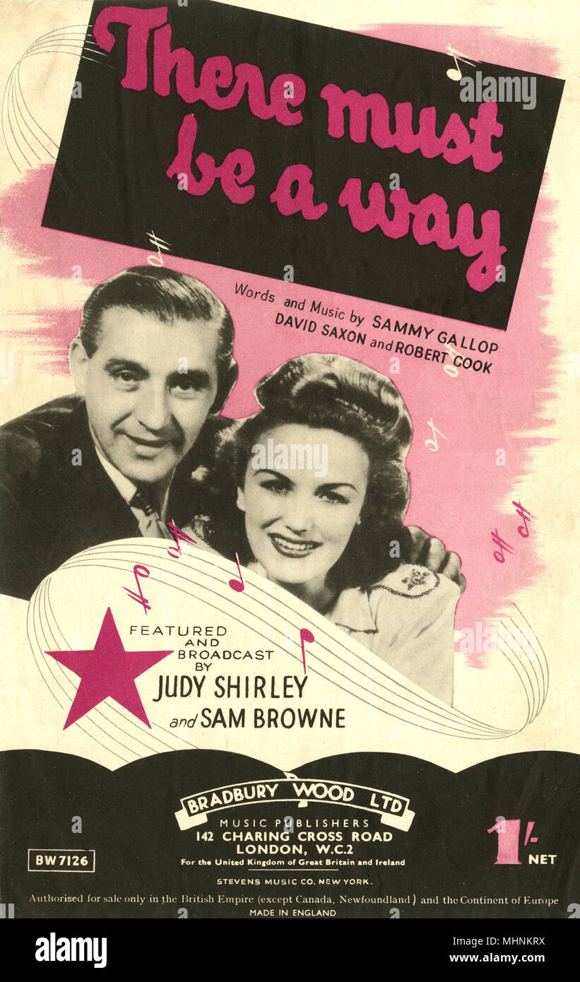 There must be a way - Music Sheet Cover Stock Photo - Alamy