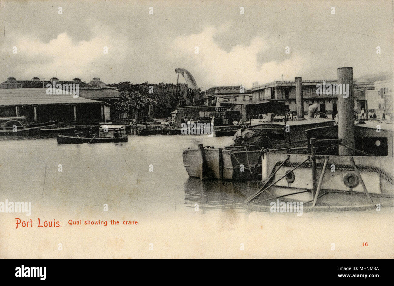 Mauritius - Port Louis - Port Quayside showing the Crane Stock Photo ...