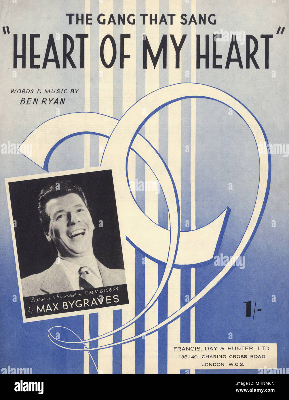The gang that sang Heart of my Heart - Music Sheet Cover Stock Photo ...