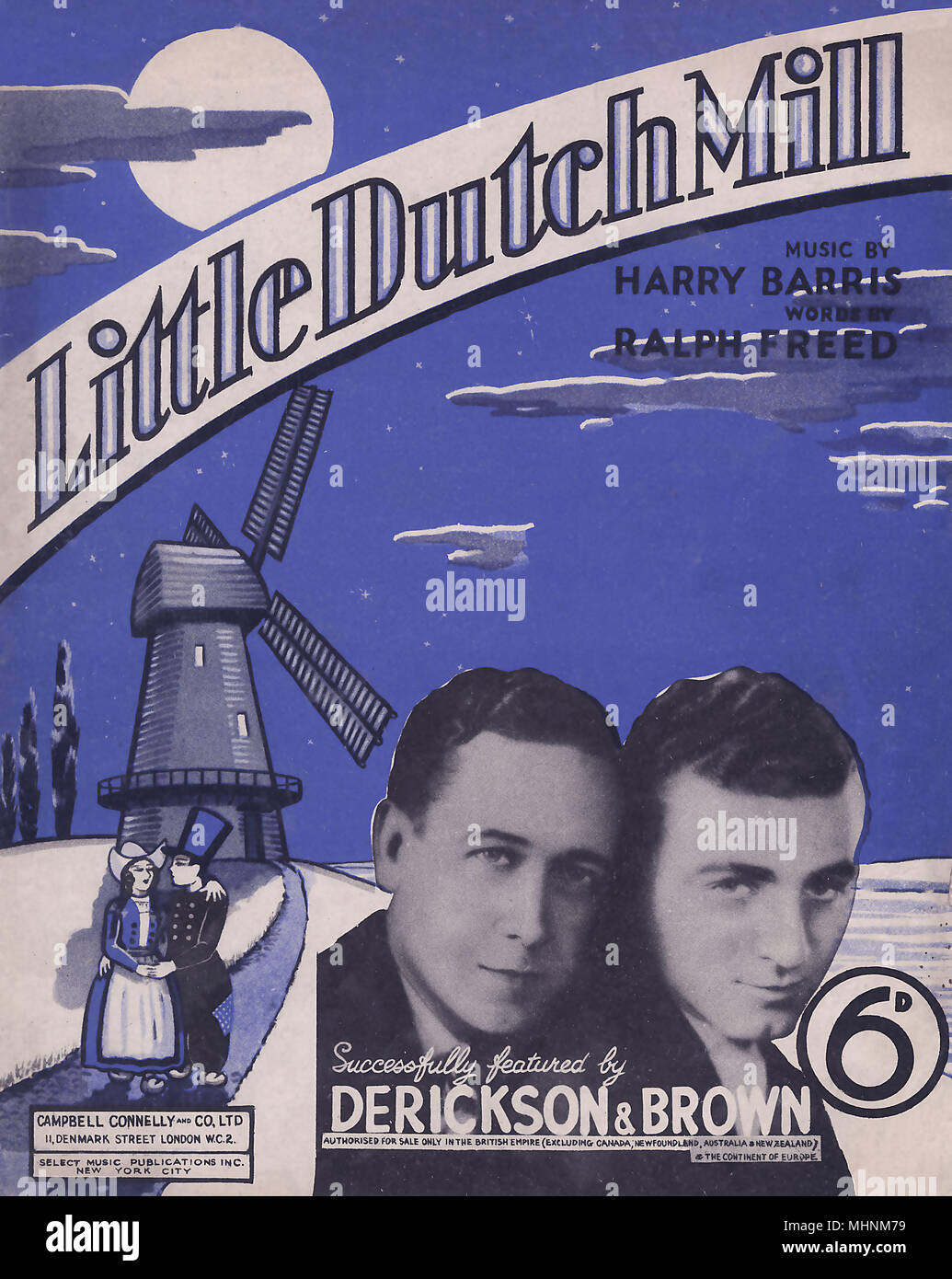 Little Dutch Mill - Music Sheet Cover Stock Photo - Alamy