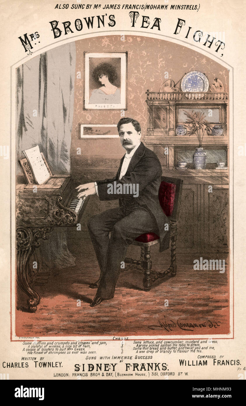 Mrs Brown's Tea Fight - Music Sheet Cover Stock Photo - Alamy