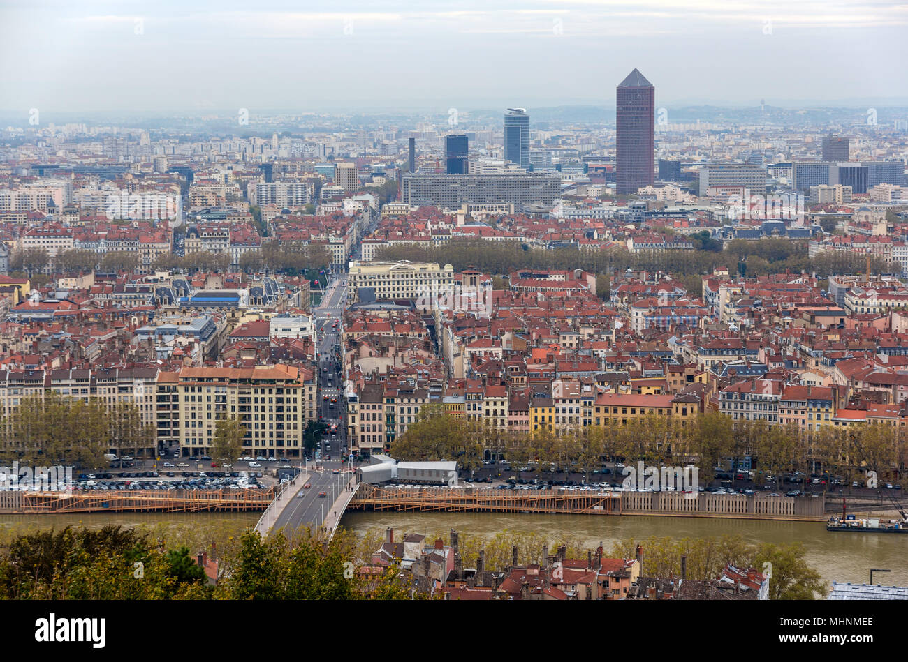 Aerial view lyon hi-res stock photography and images - Alamy
