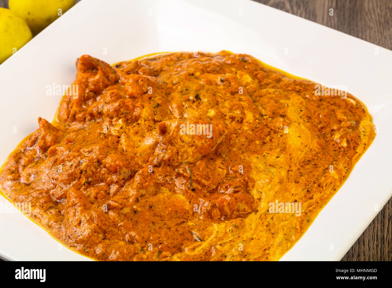 Indian traditional cuisine - Butter chicken with cream Stock Photo - Alamy