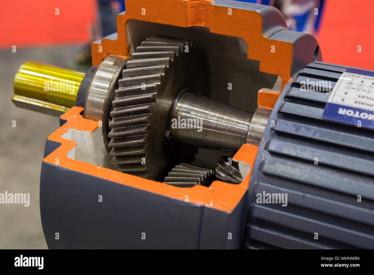 Cross Section of industrial pump for heavy duty equipment Stock Photo ...