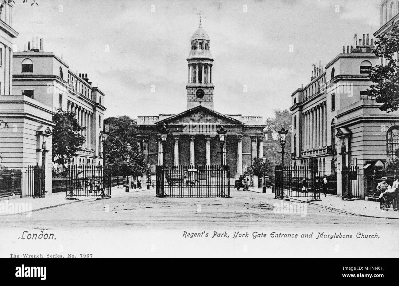 York Gate and Marylebone Church, Regents Park, London Stock Photo - Alamy