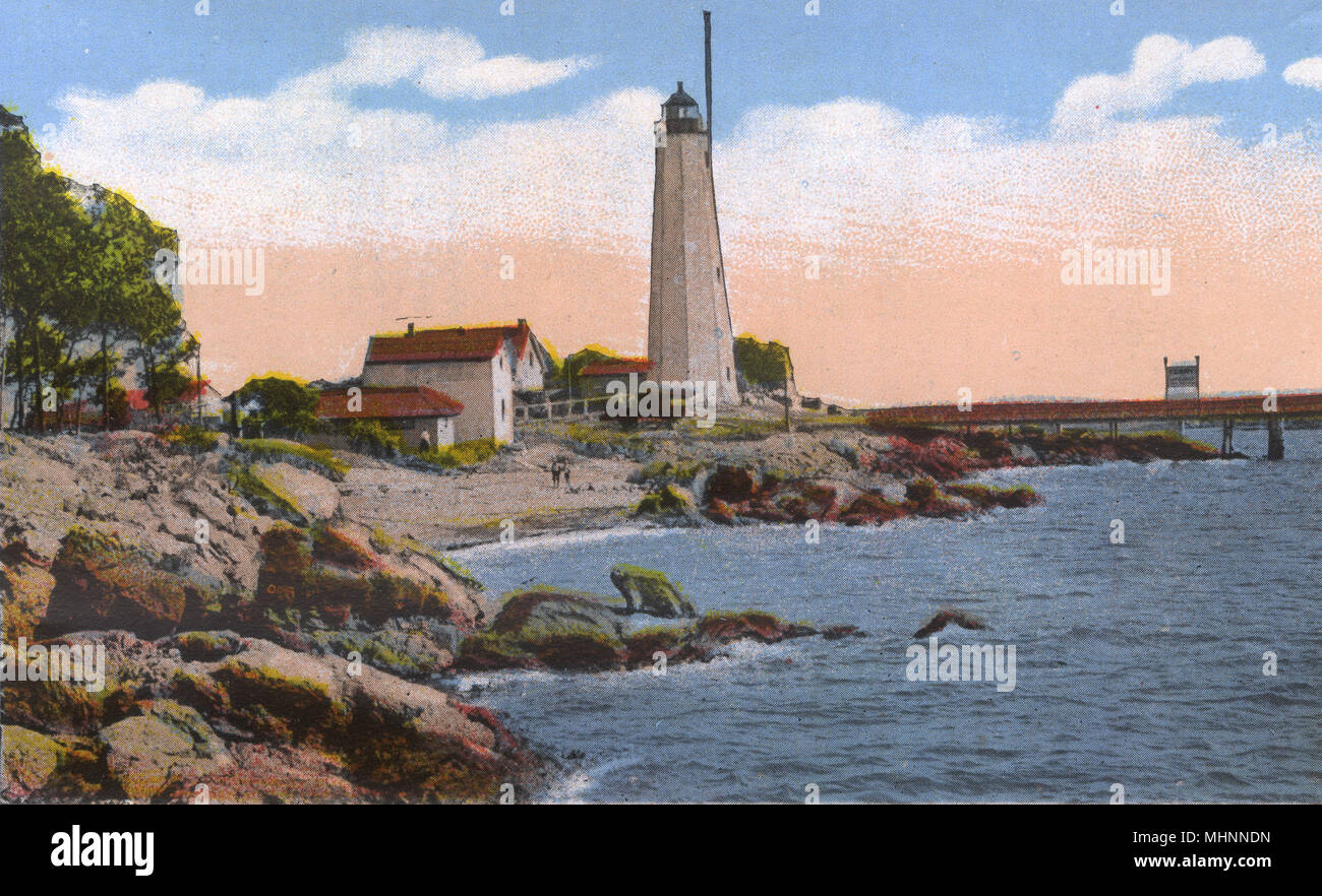 New Haven, Connecticut, USA - Lighthouse Point Stock Photo - Alamy