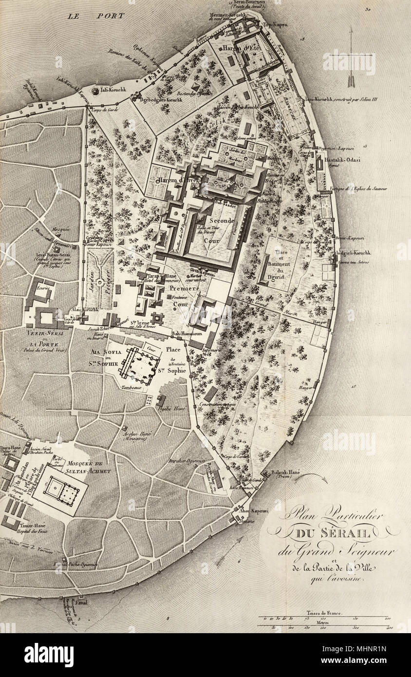 Map of the Seraglio Point, Istanbul, Turkey Stock Photo - Alamy