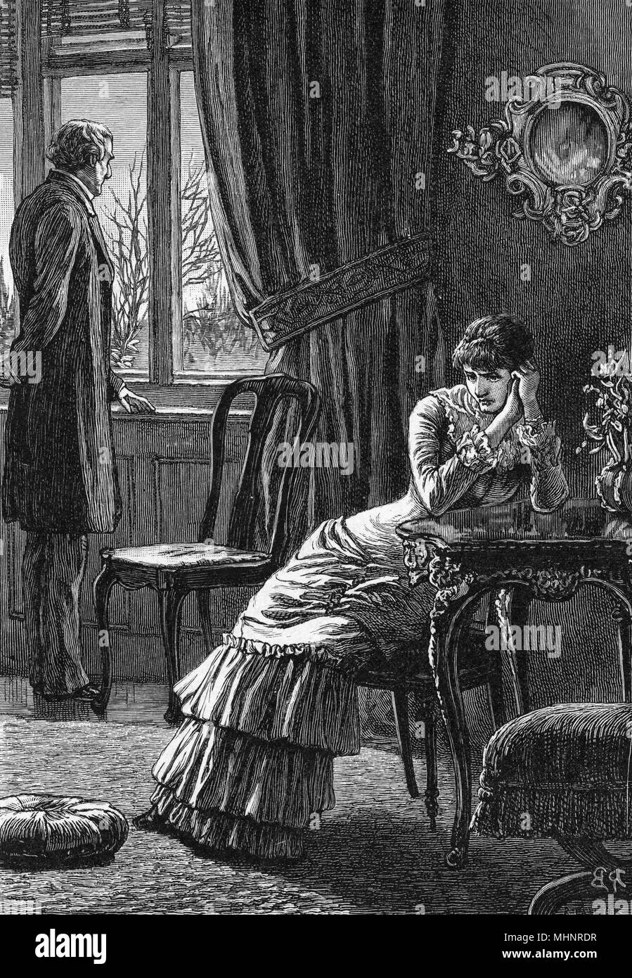 Husband and Wife in Tense Scene Stock Photo - Alamy