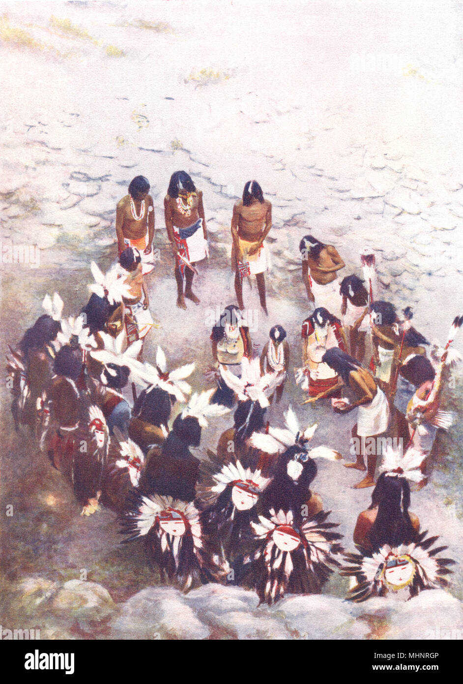ARIZONA. The Hopi Flute ceremony; The Lenya, or flute ceremony, Hopi ritual 1900 Stock Photo - Alamy