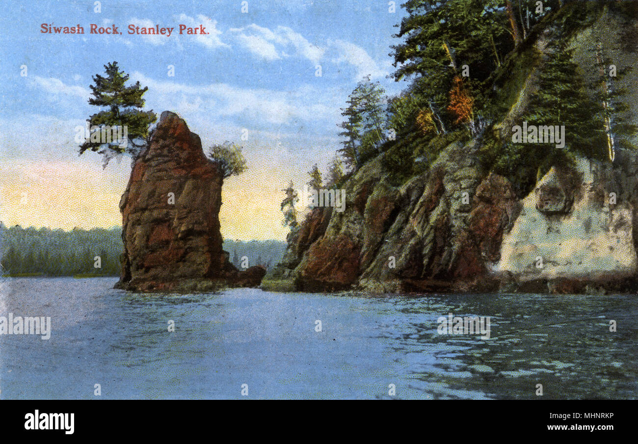 Vancouver, Canada - Siwash Rock, Stanley Park Stock Photo - Alamy