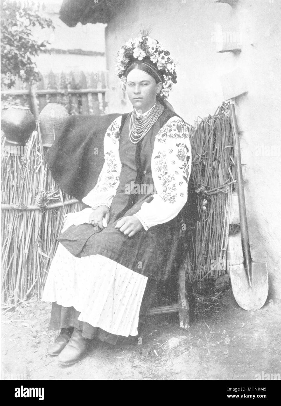 RUSSIA. Peasant costume, Russia; 1900 old antique vintage print picture ...