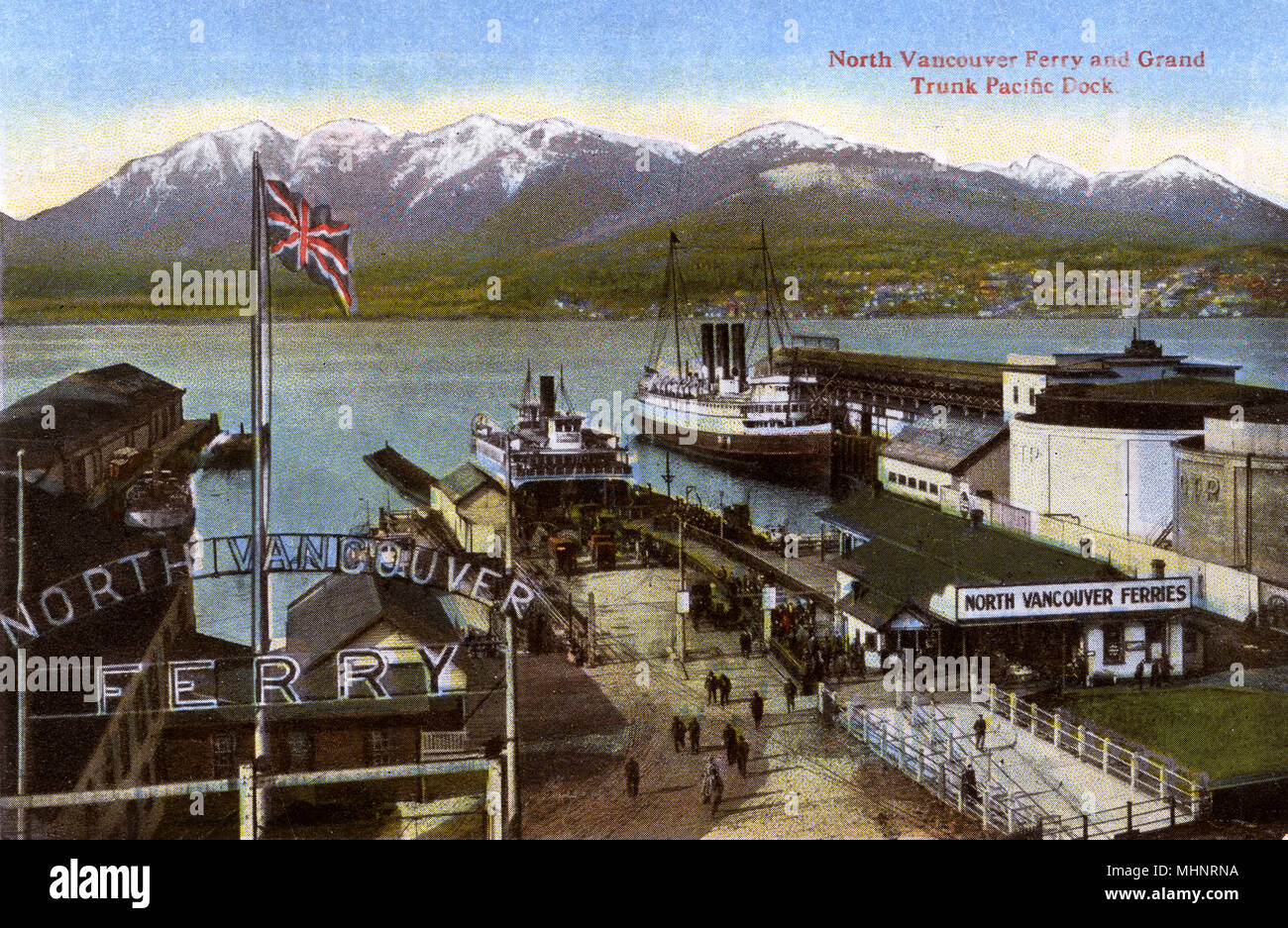 Vancouver, Canada - North Vancouver Ferry - Grand Trunk Dock Stock ...