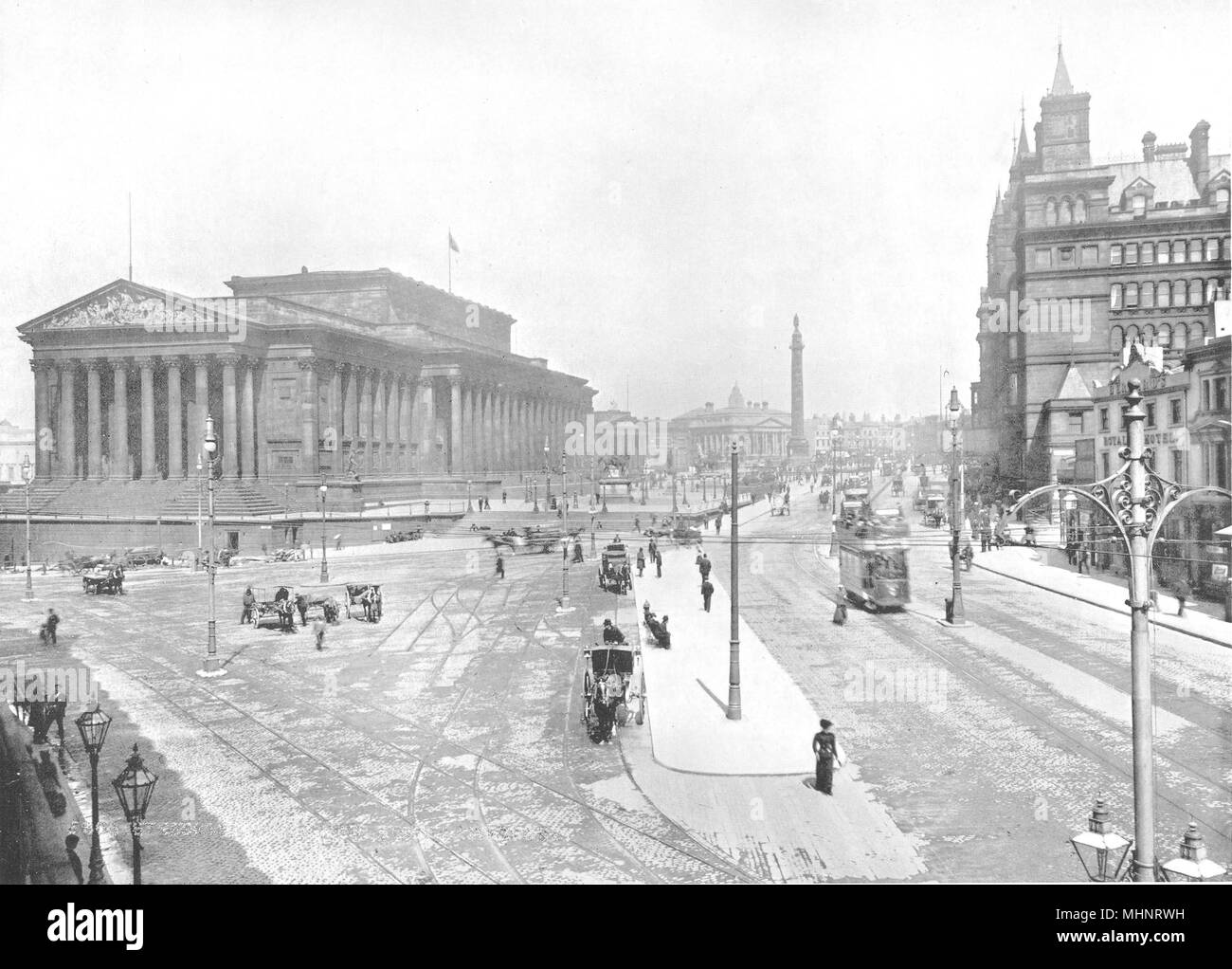 LIVERPOOL. Lime Street, Liverpool 1900 old antique vintage print ...
