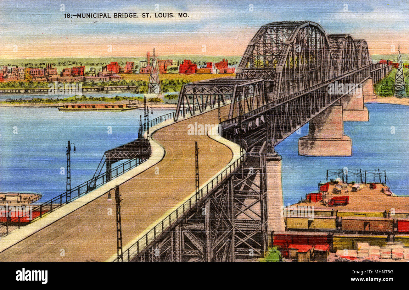 USA - St. Louis, Missouri - Municipal Bridge Stock Photo - Alamy