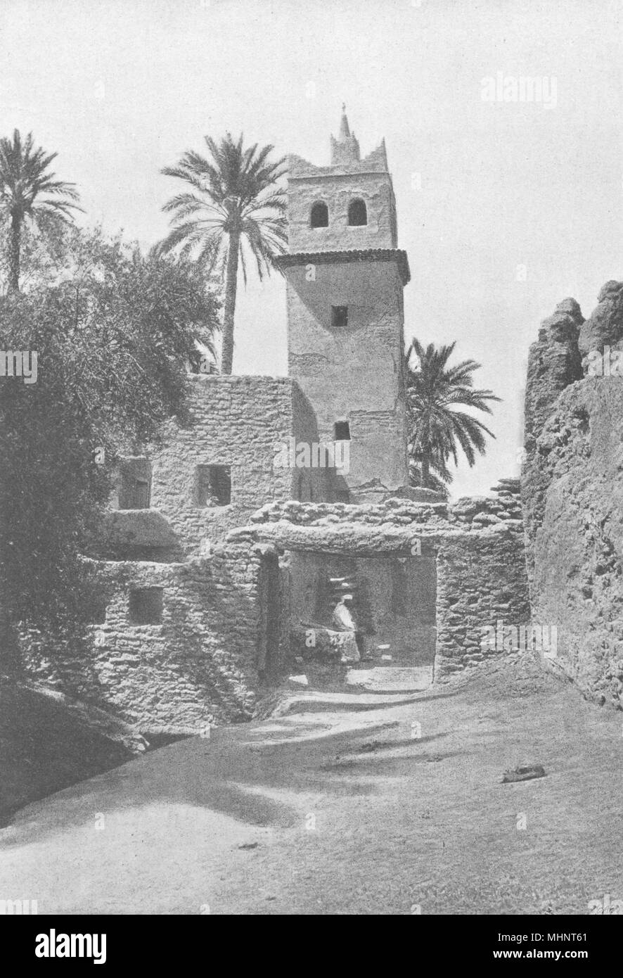 ALGERIA. Biskra. Mosquée de Sidi Mcid 1895 old antique vintage print ...