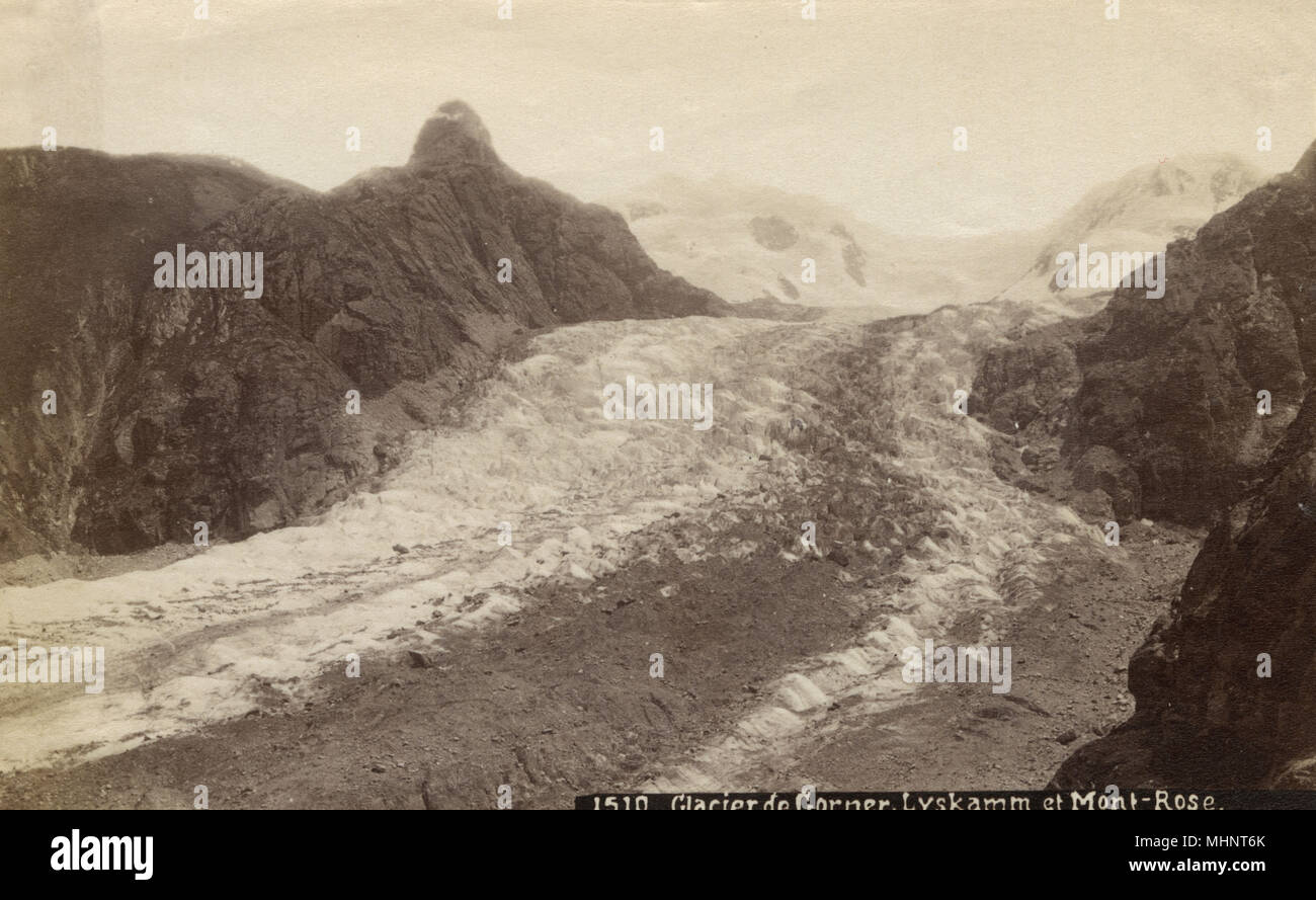 Gorner Glacier, Mont-Rose - Switzerland - Mountaineer Stock Photo - Alamy