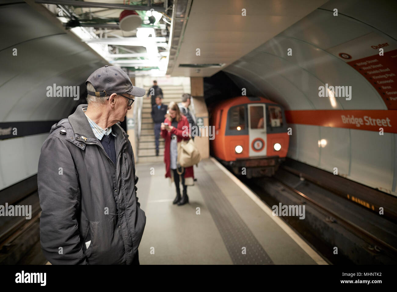 Glasgow in Scotland, Bridge Street SPT underground station Stock Photo ...