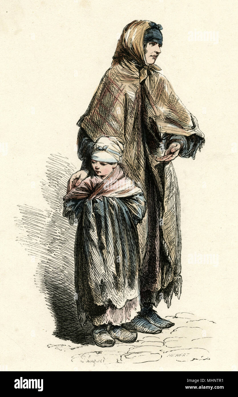 Paris beggar 1850 Stock Photo - Alamy
