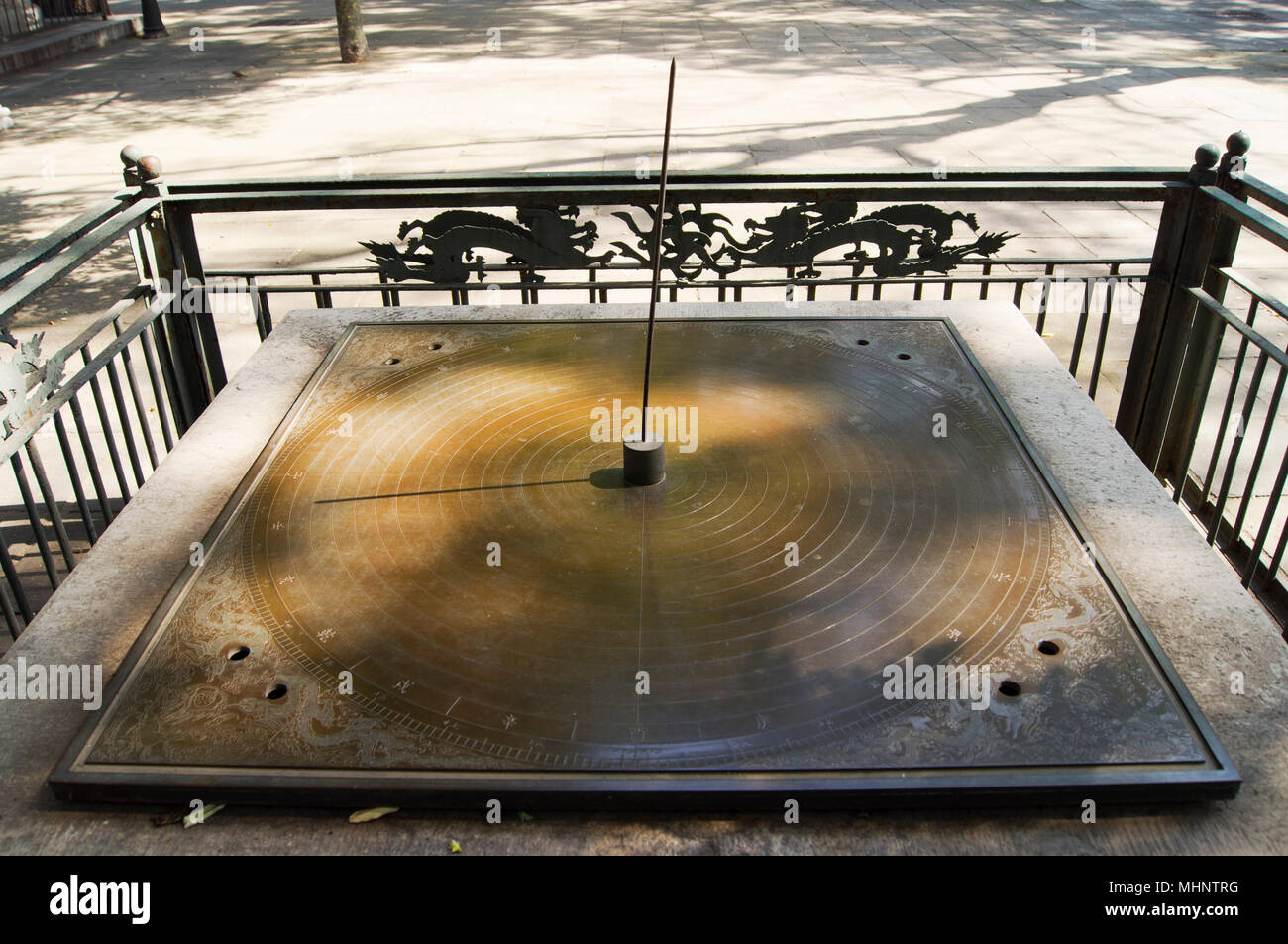 Historical Chinese sundial at the Beijing Ancient Observatory in ...