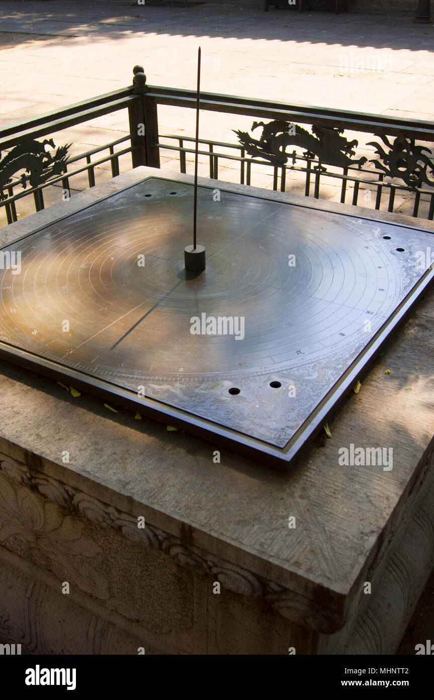 Historical Chinese sundial at the Beijing Ancient Observatory in ...