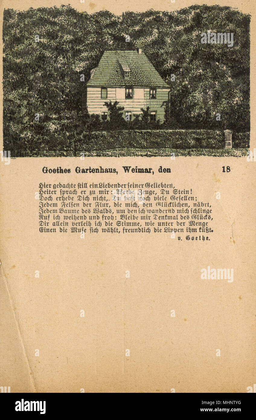 Weimar goethes garden house hi-res stock photography and images - Alamy