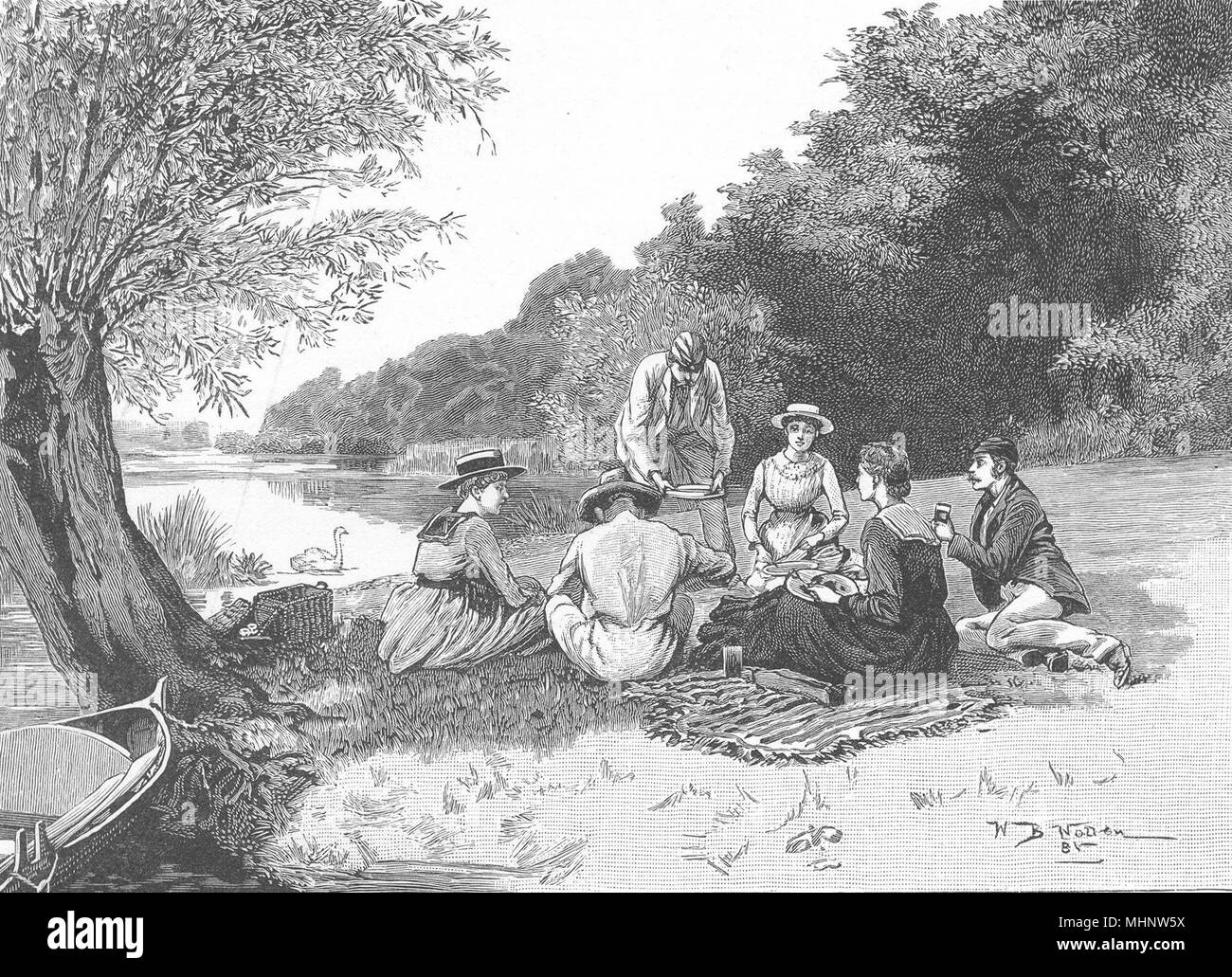 Picnic picture Black and White Stock Photos & Images - Alamy