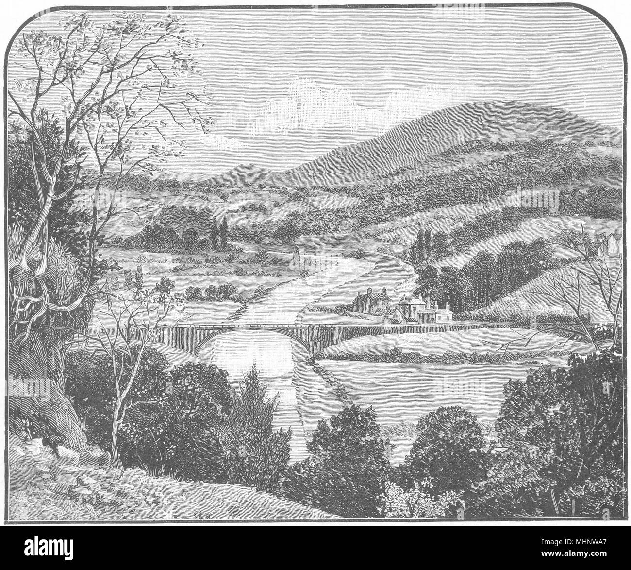 SHROPSHIRE. The Severn from Benthall Edge 1901 old antique print ...