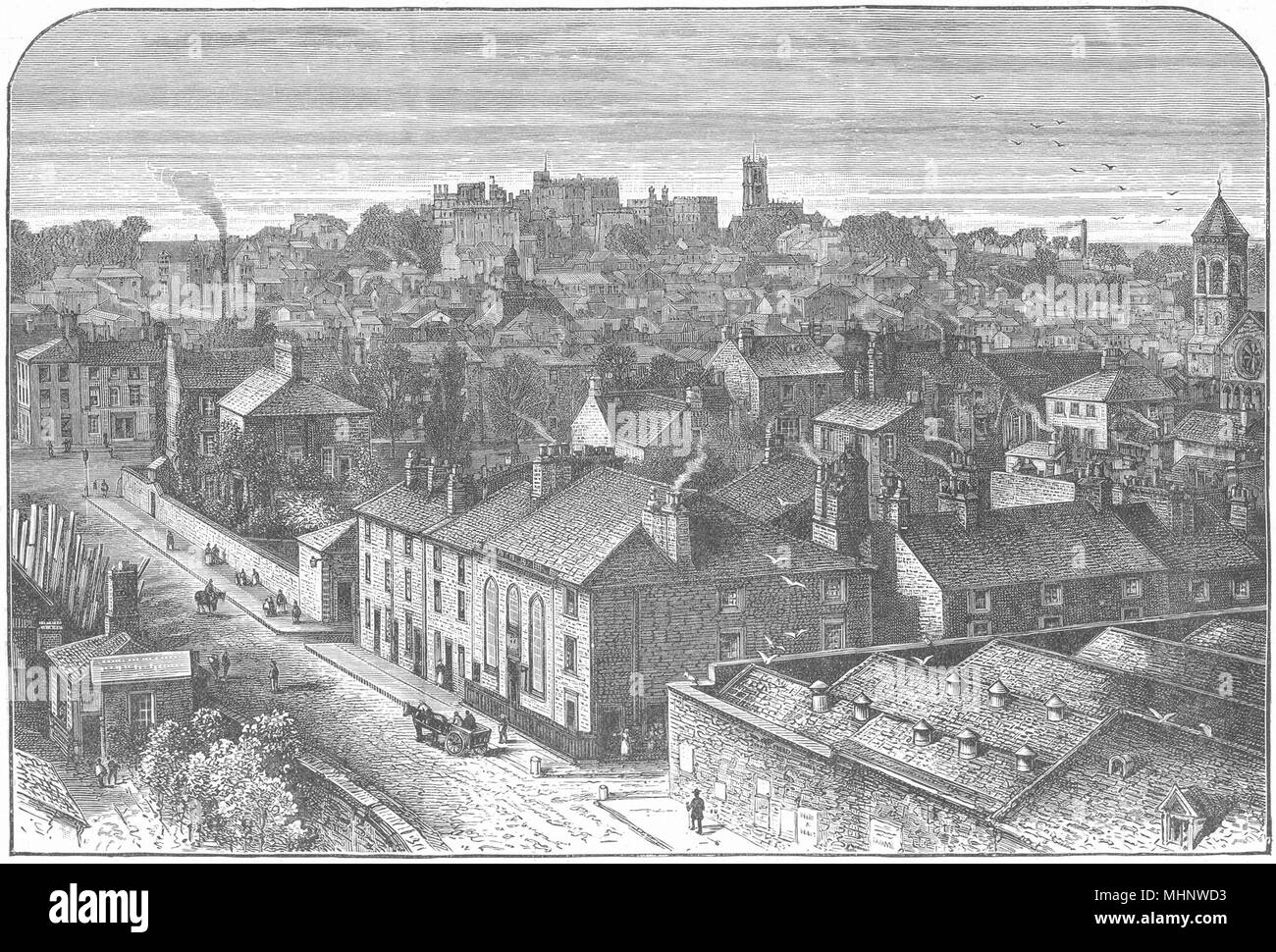 LANCASHIRE. Lancaster 1901 old antique vintage print picture Stock ...