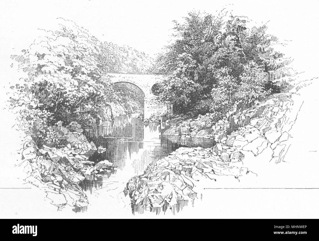 SCOTLAND. Bridge of Garry 1901 old antique vintage print picture Stock ...