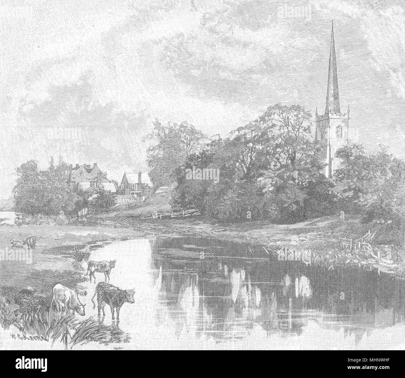 DERBYSHIRE. Repton 1901 old antique vintage print picture Stock Photo ...